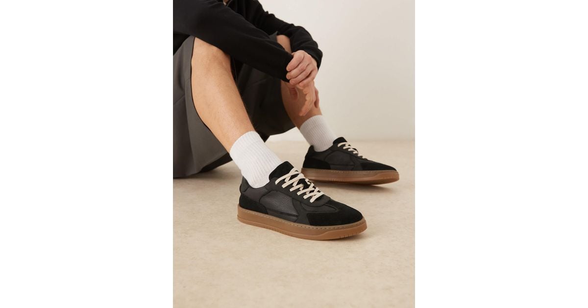 ASOS Laceup Trainer in Black for Men | Lyst Canada
