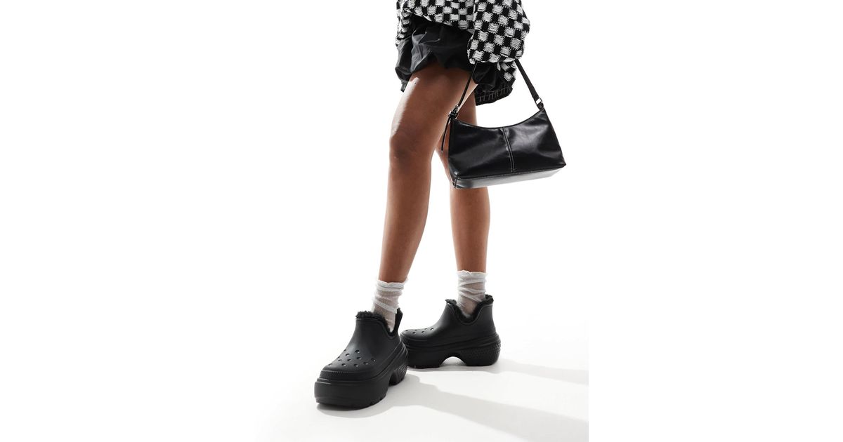 Crocs™ Stomp Lined Shorty Boot in Black | Lyst