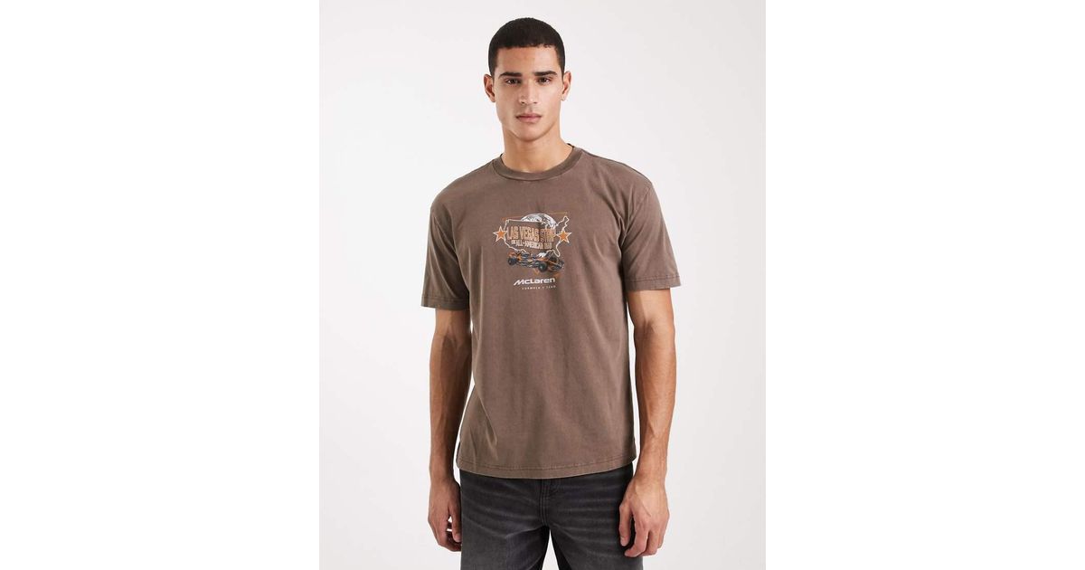 Hollister Boxy Short Sleeve F1 Mclaren T-Shirt in Brown for Men | Lyst UK