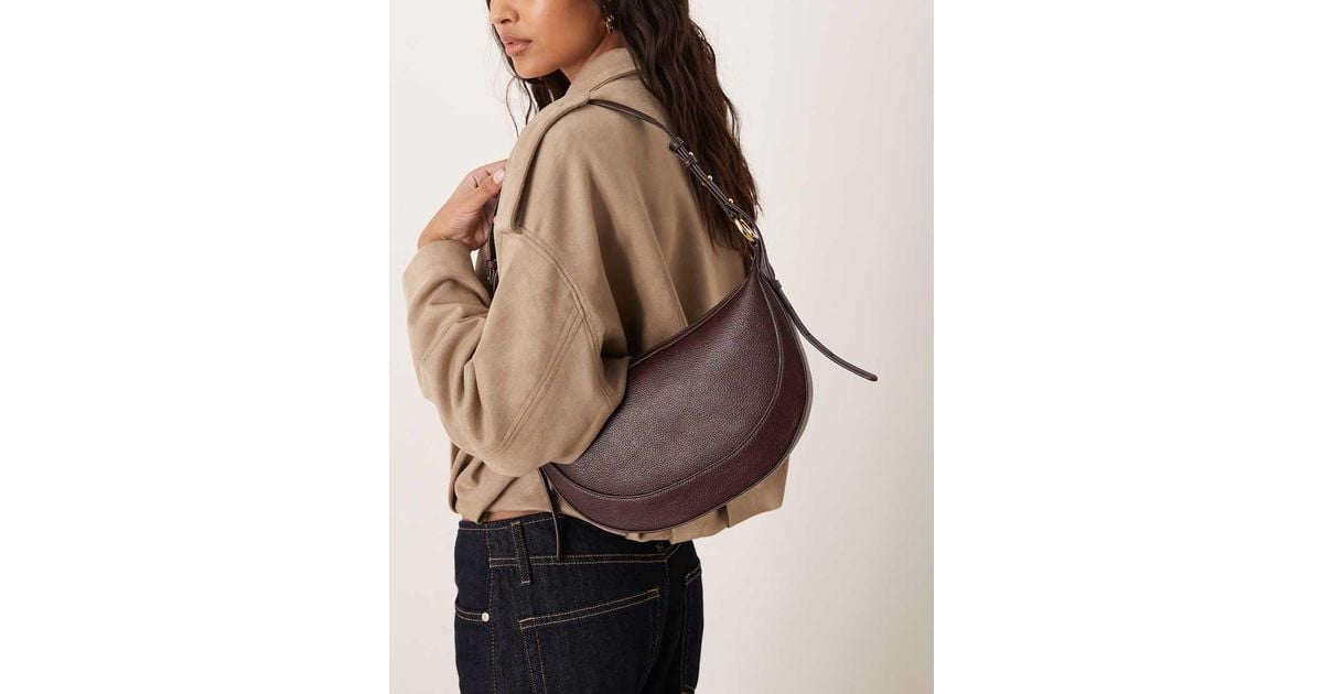 Mango Classic Half Moon Shoulder Bag Bag in Brown | Lyst UK