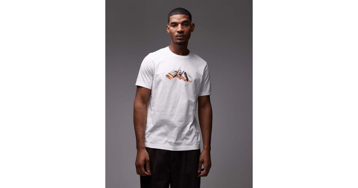 Paul Smith Matchstick Graphic T-Shirt in Grey for Men | Lyst UK