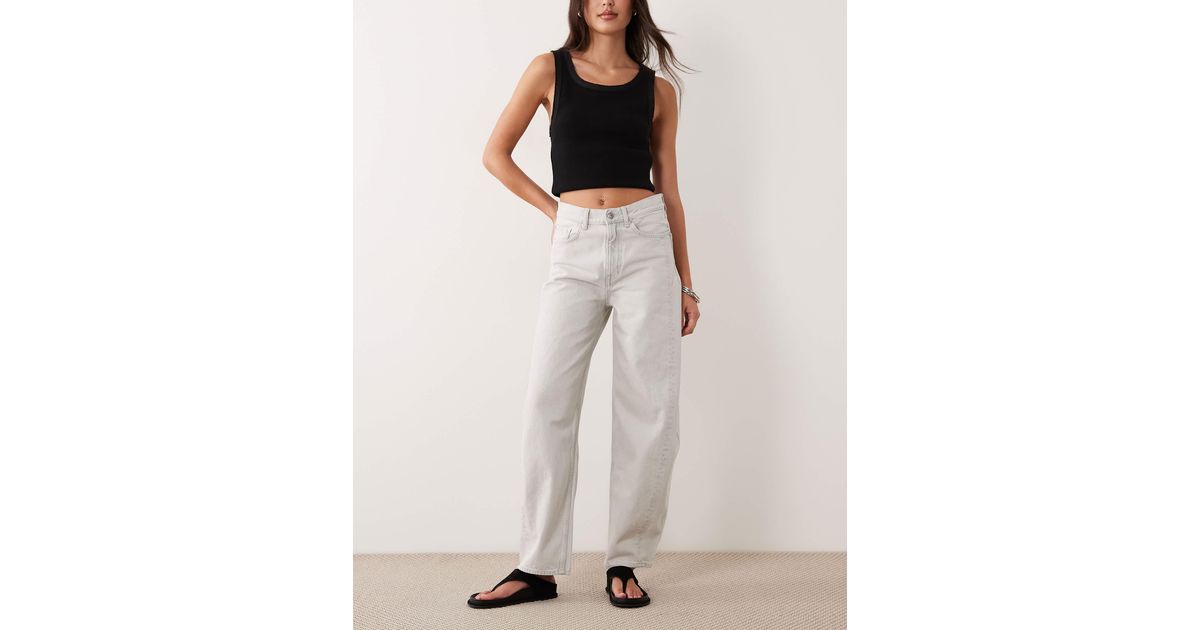 ARKET Bloom Barrel Shaped Jeans in Natural | Lyst