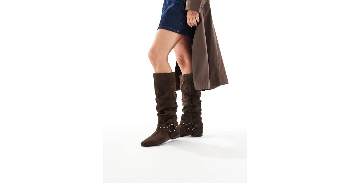 schuh Dallas Slouchy Pixie Boots in Black | Lyst