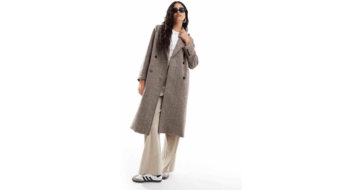 Levi's Blair Western Relaxed Fit Herringbone Wool Blend Overcoat in ...