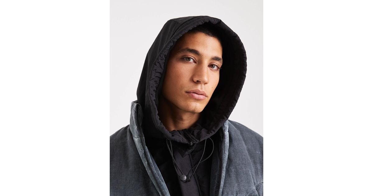 ASOS Nylon Hood in Black for Men | Lyst