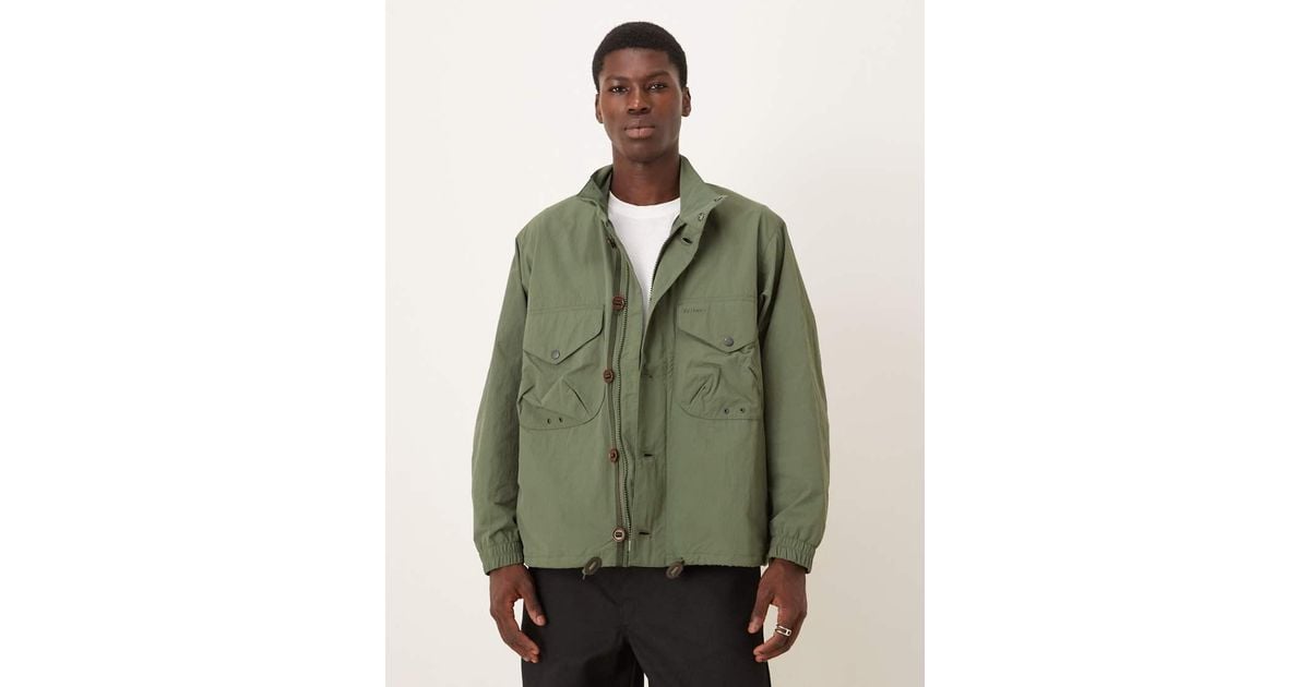 Barbour Short Showerproof Jacket in Green for Men | Lyst UK