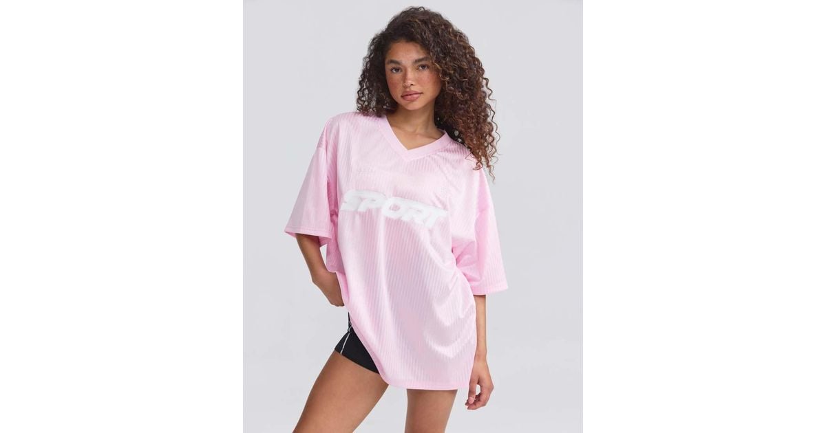 Bo&Tee Bo+tee Oversized T-shirt in Pink | Lyst UK