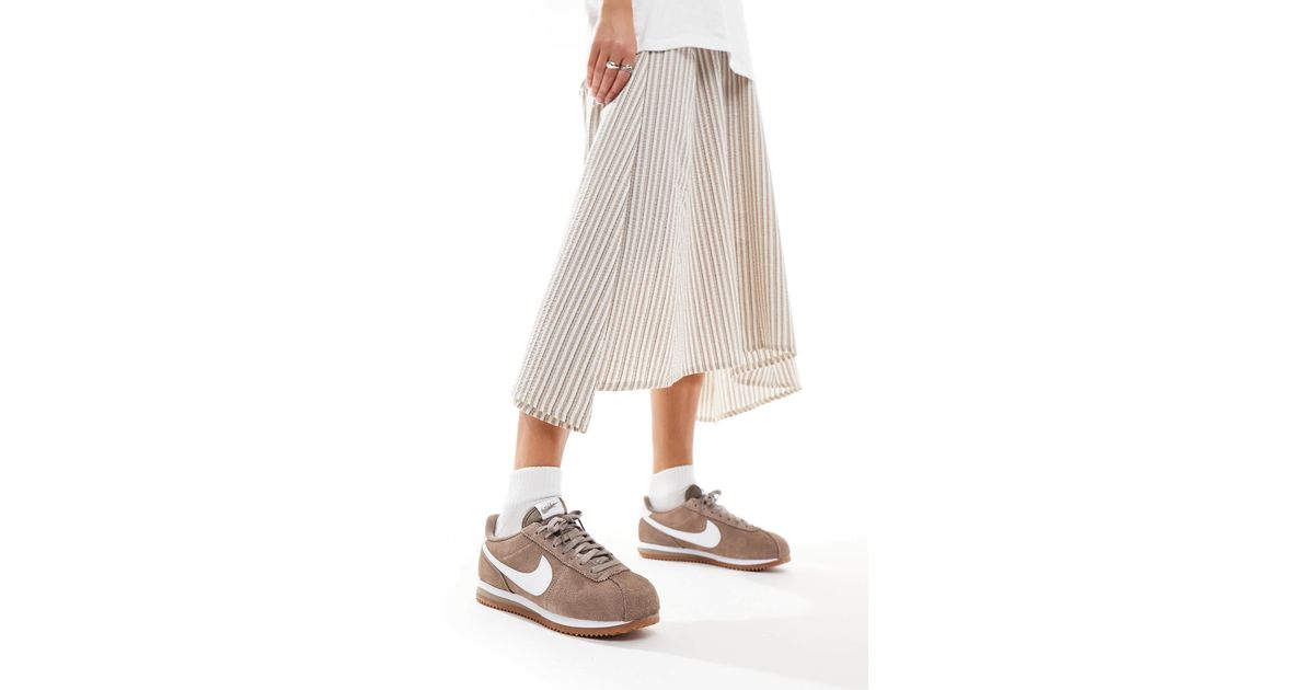 Nike Cortez Suede Unisex Trainers in White | Lyst