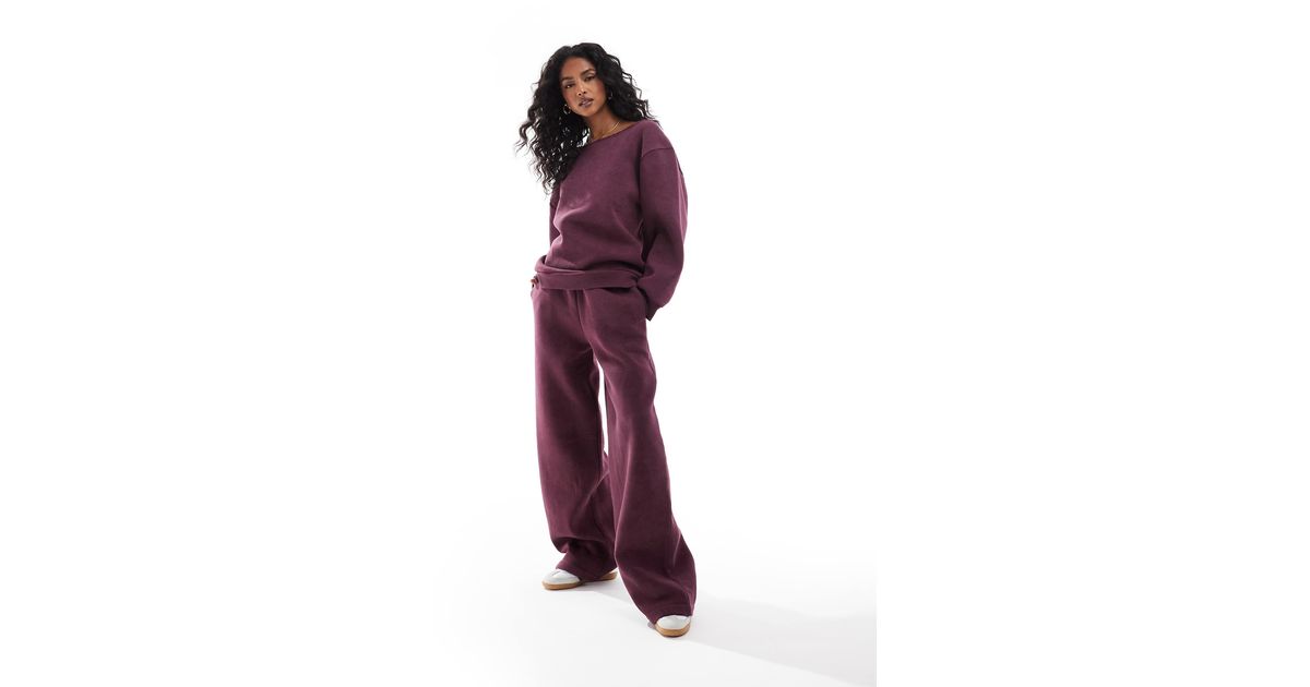 ASOS Cocoon Leg Trackies in Purple | Lyst