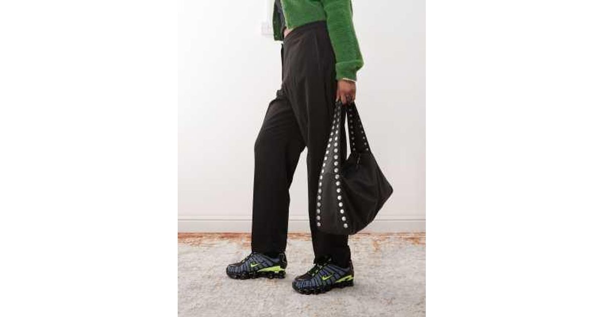 Weekday Studded Shoulder Bag in Green | Lyst