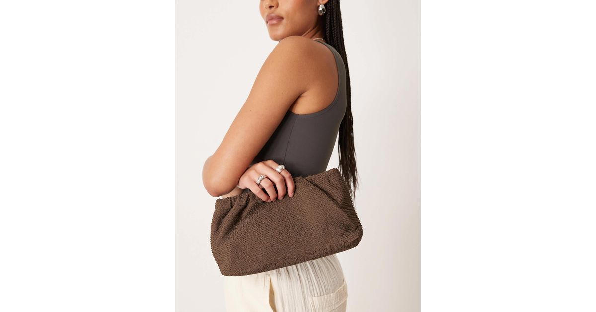 Mango Waffle Texture Cosmetic Pouch in Brown | Lyst