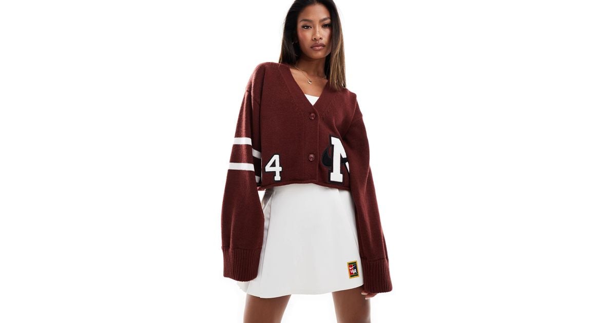 Nike Yoon Cardigan in Red | Lyst