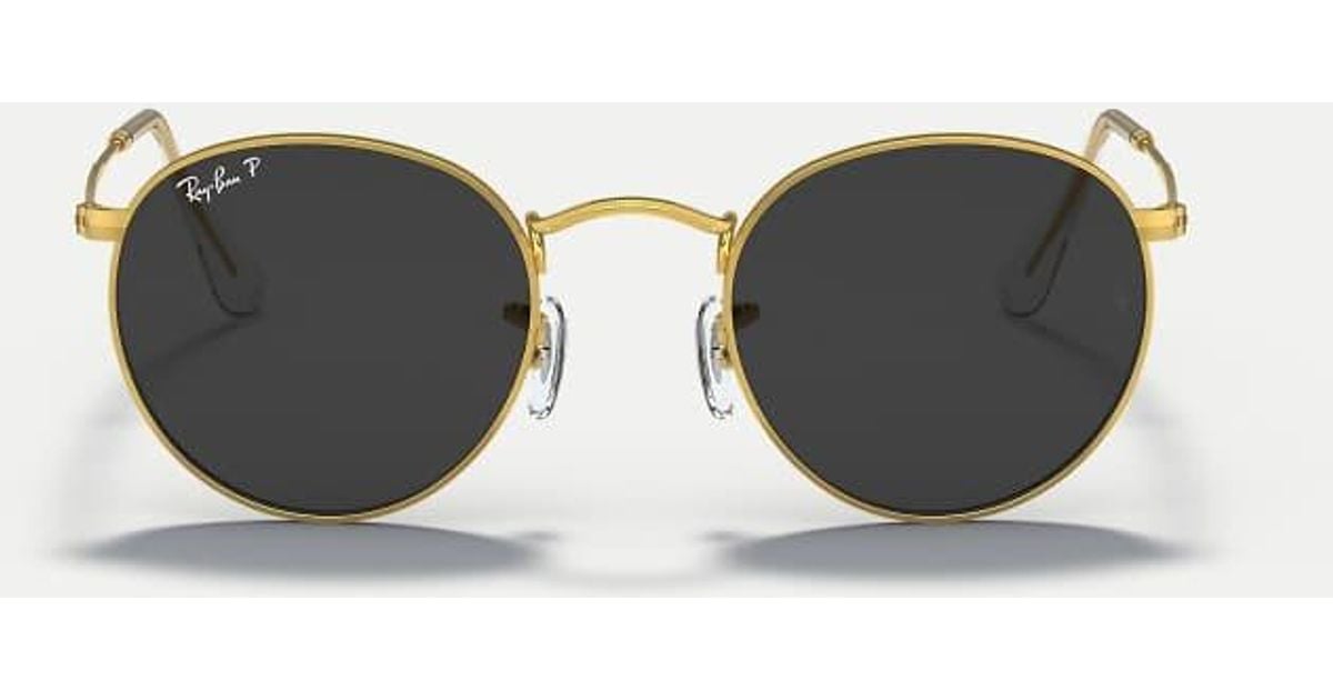 Ray-Ban Round Metal Round Polarised Sunglasses With Lens in Metallic ...