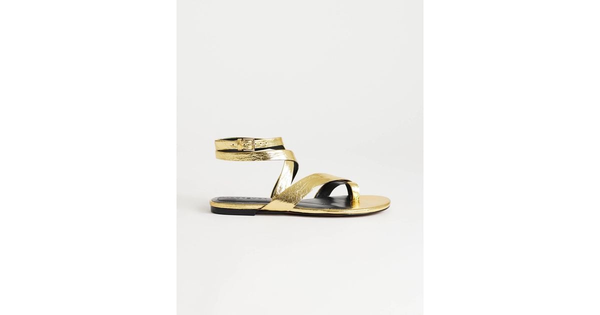 TOPSHOP Erika Flat Sandal in Metallic | Lyst