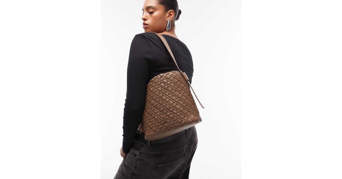 Tommy Hilfiger Braided Shoulder Bucket Bag in Black | Lyst UK