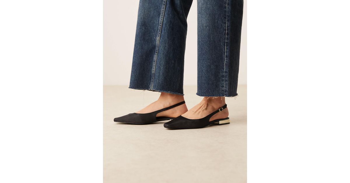 ASOS Logan Slingback Ballets in Natural | Lyst