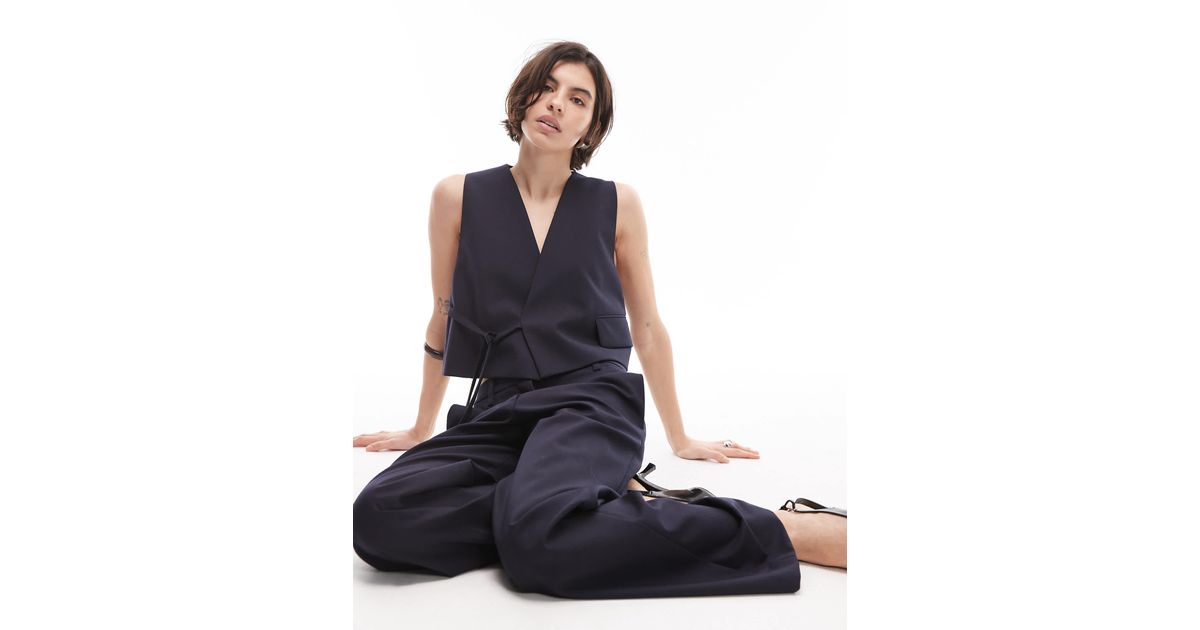 ARKET Mix And Match Pure Wool Tailored Waistcoat With Wrap Front in ...