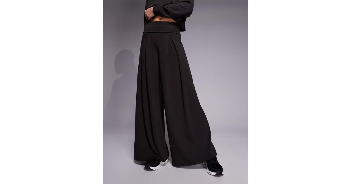 4505 Modal Blend Ultra Soft Wide Leg Dance Pants With Fold Over Waist ...