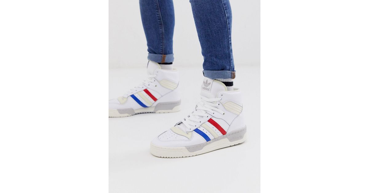 adidas Originals Rivalry - Hoge Sneakers Met Drie Strepen in het Wit ...
