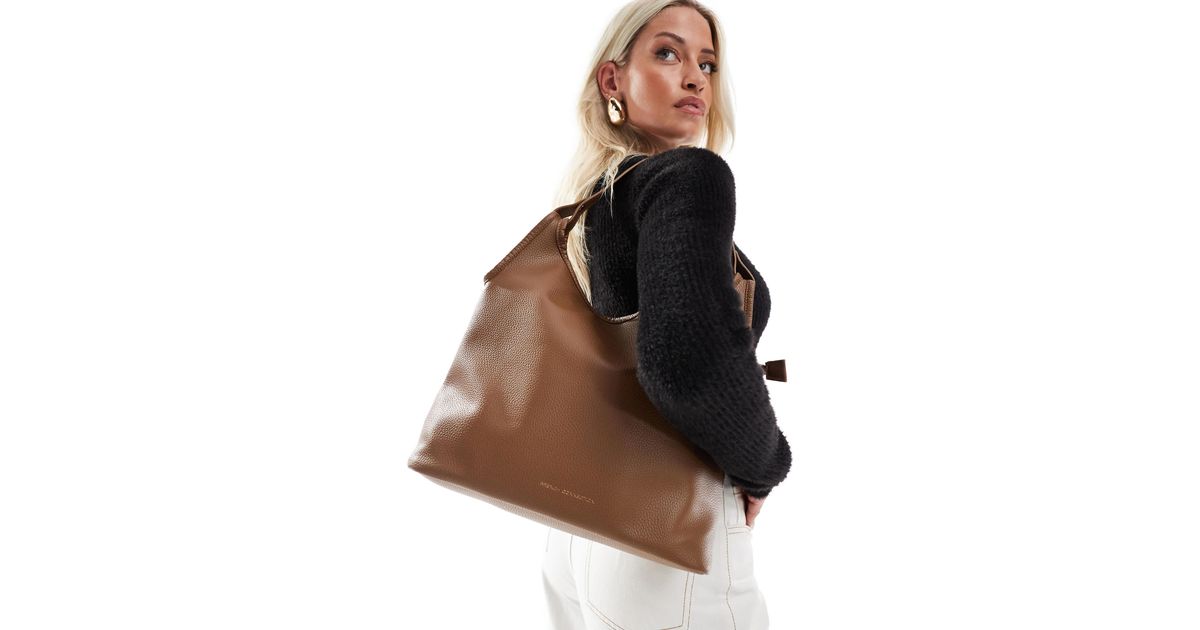 French Connection Slouchy Shopper Bag in Brown | Lyst