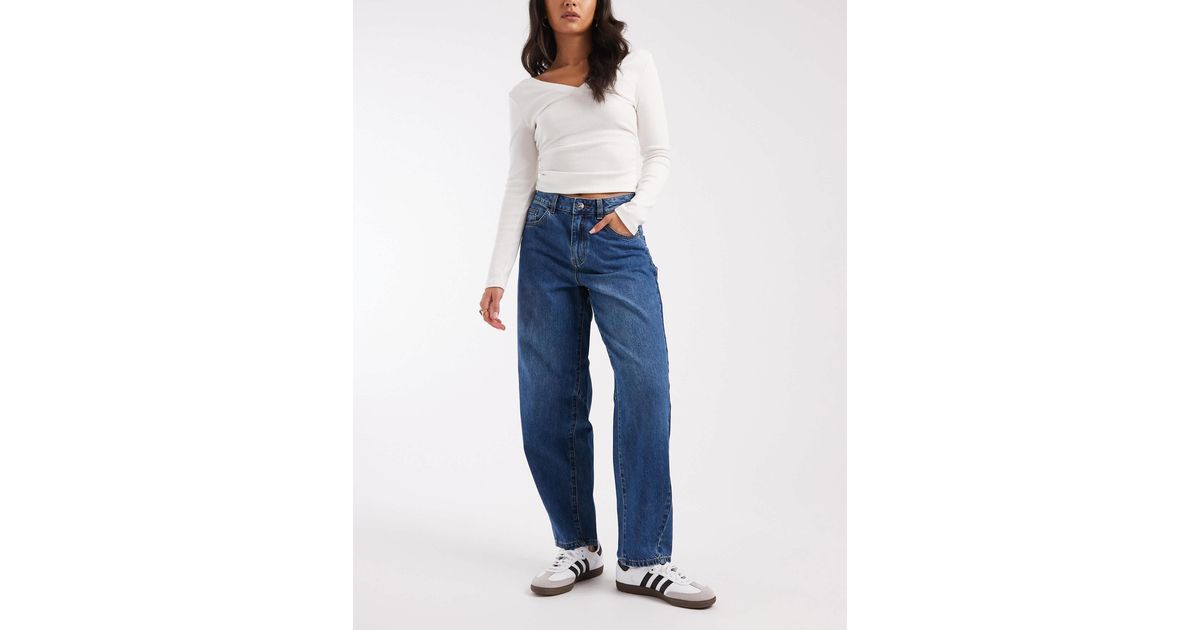 Object Zoe Barrel Jeans in Blue | Lyst