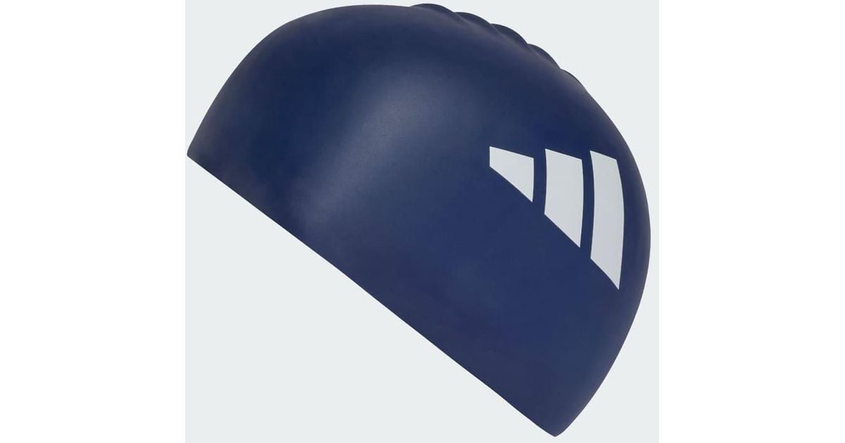 adidas Originals Adidas Adults 3-Stripes Swim Cap in Blue | Lyst UK