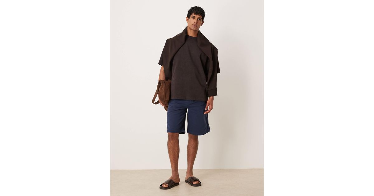 ASOS Long Length Shorts With Pleats for Men | Lyst