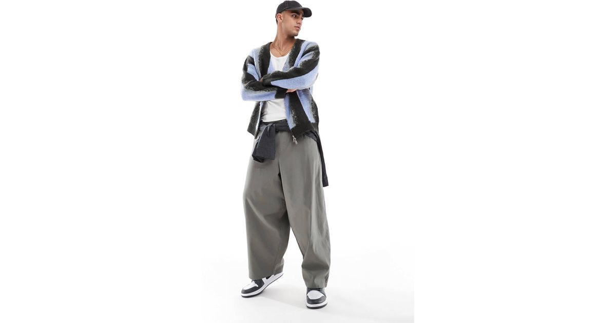 ASOS Oversized baggy Pants in Gray for Men | Lyst