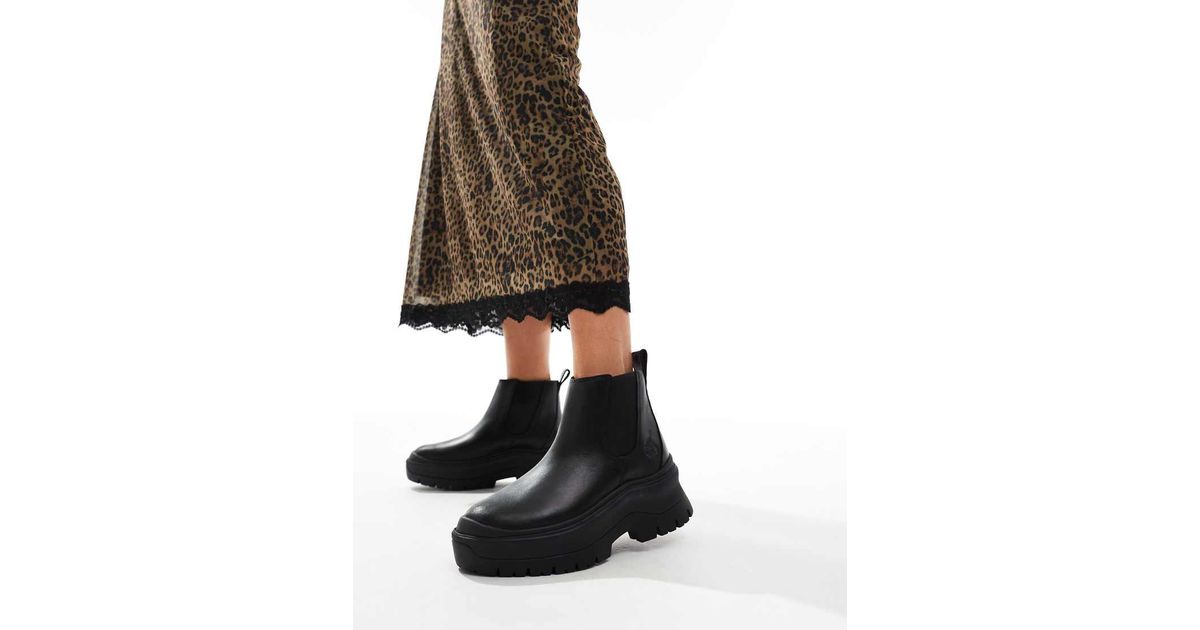 Timberland Roxie Lane Chunky Chelsea Boots in Black | Lyst UK