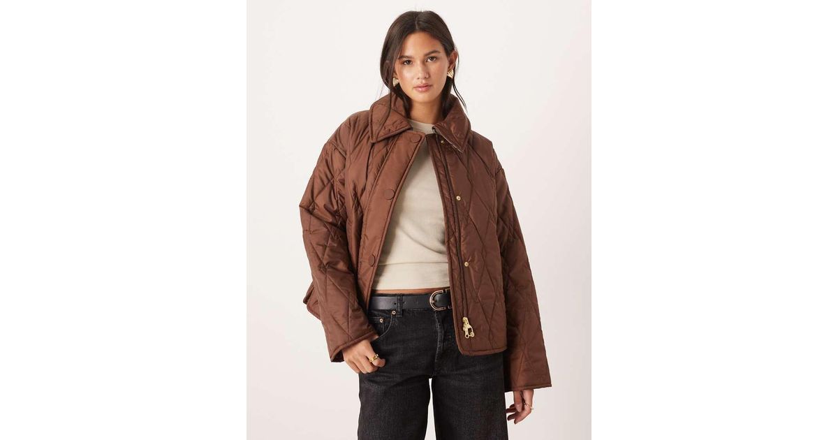 Barbour Bernadette Quilted Jacket in Brown | Lyst UK