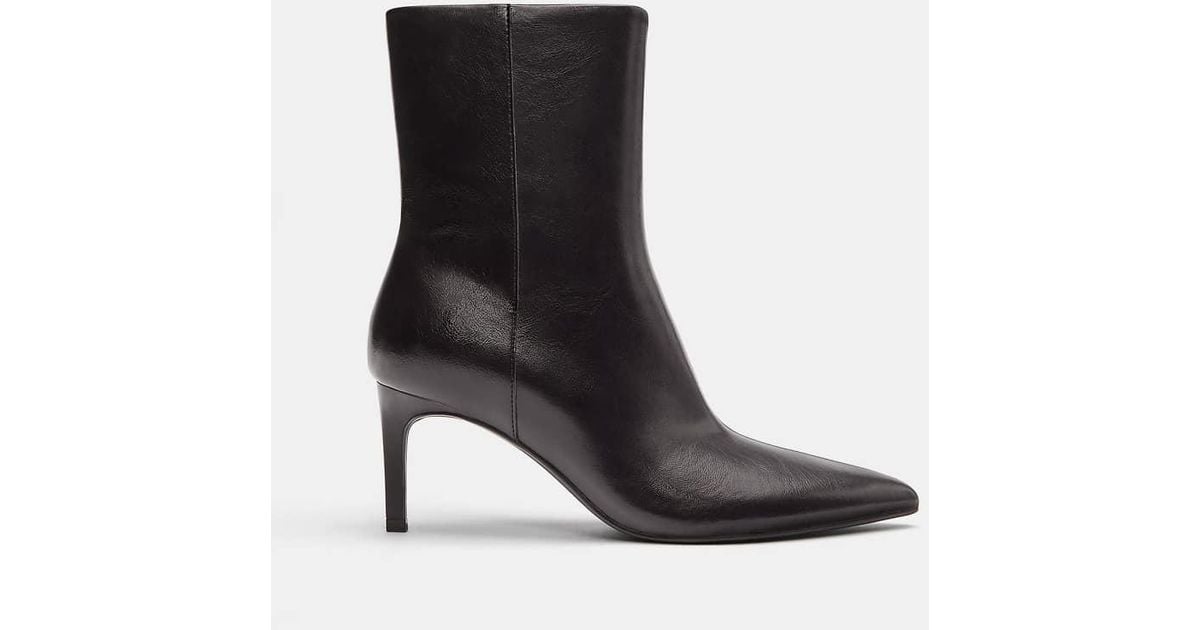 Pull&Bear Mid-heel Ankle Boots in Black | Lyst UK