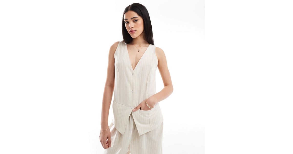 esmé studios Esmee Exclusive Waistcoat in White | Lyst