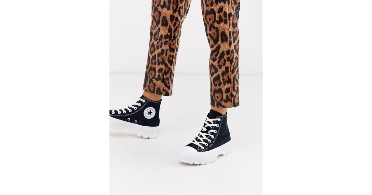 Converse Black Chuck Taylor Hi Chunky Sole Sneakers | Lyst UK