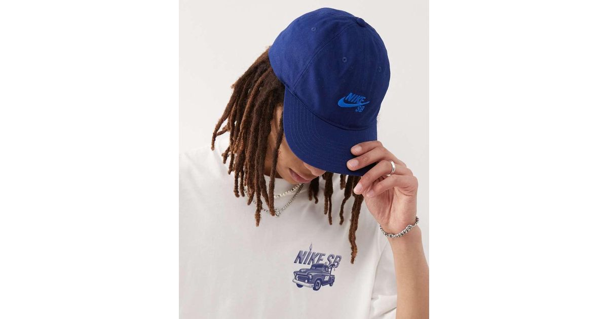 Nike Sb Logo Cap in Blue for Men | Lyst UK