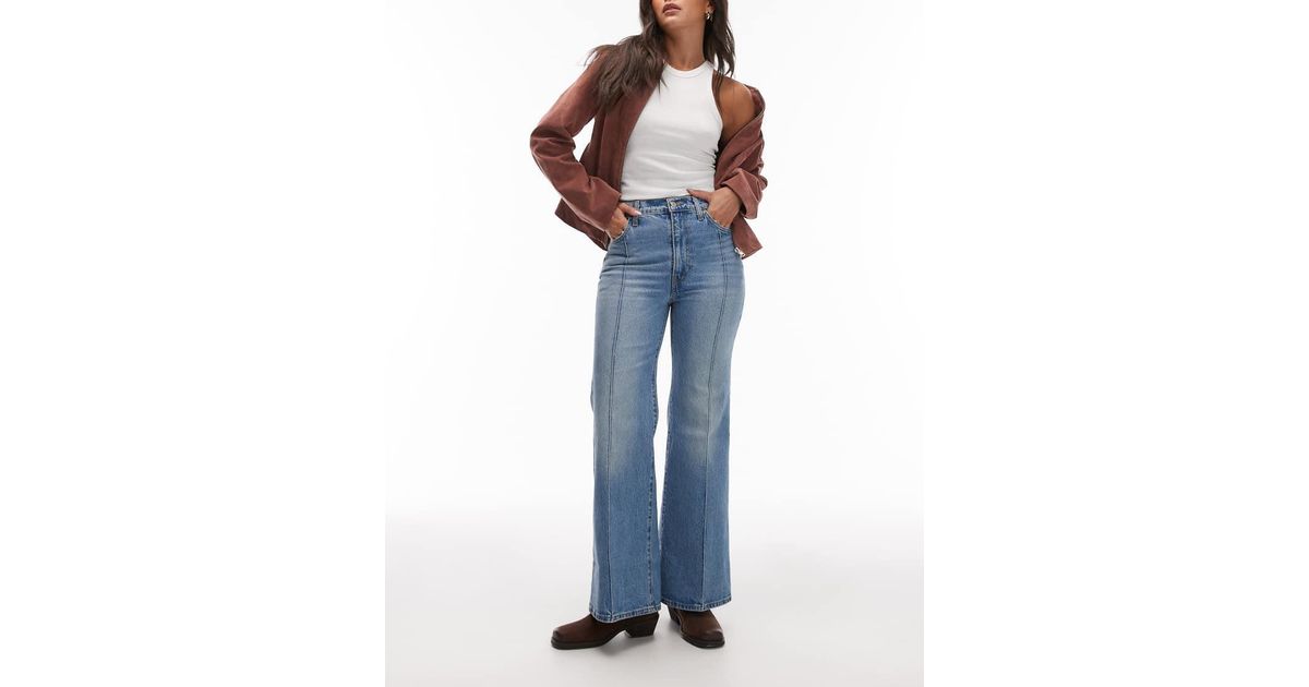 Levi's Ribcage Bells High Rise Flare Jeans in Blue | Lyst UK