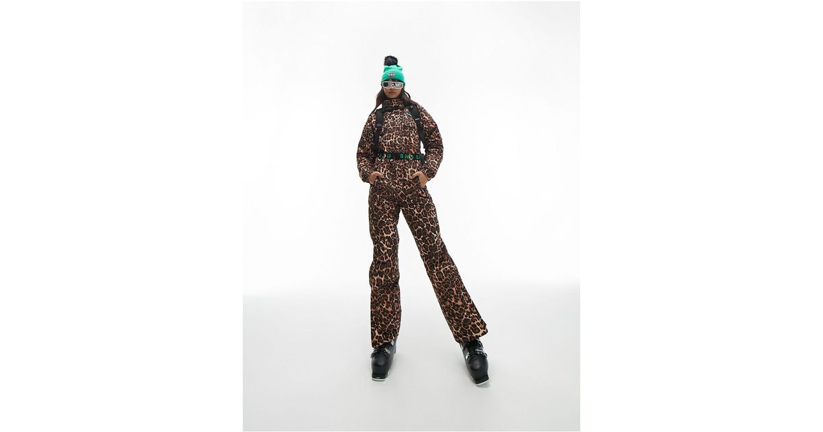 TOPSHOP Sno Ski Suit With Funnel Neck & Belt | Lyst