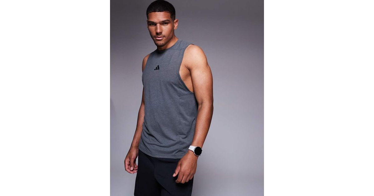 adidas Originals Adidas Training D4t Tank Top in Grey for Men | Lyst UK