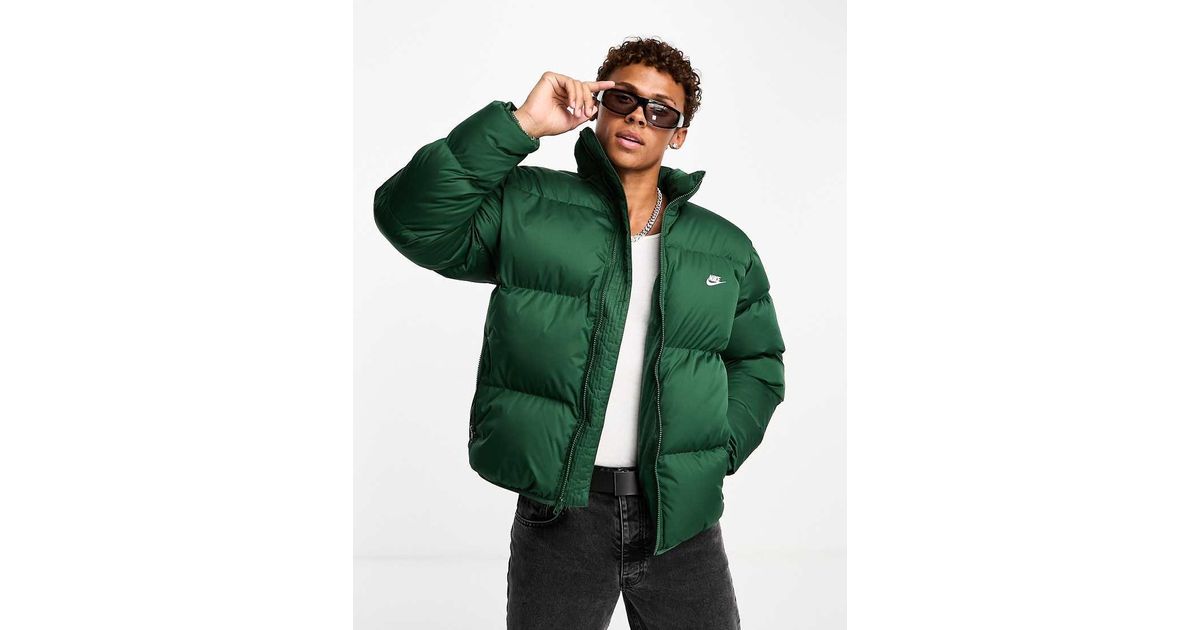 Nike Club Puffer Jacket in Green for Men | Lyst UK
