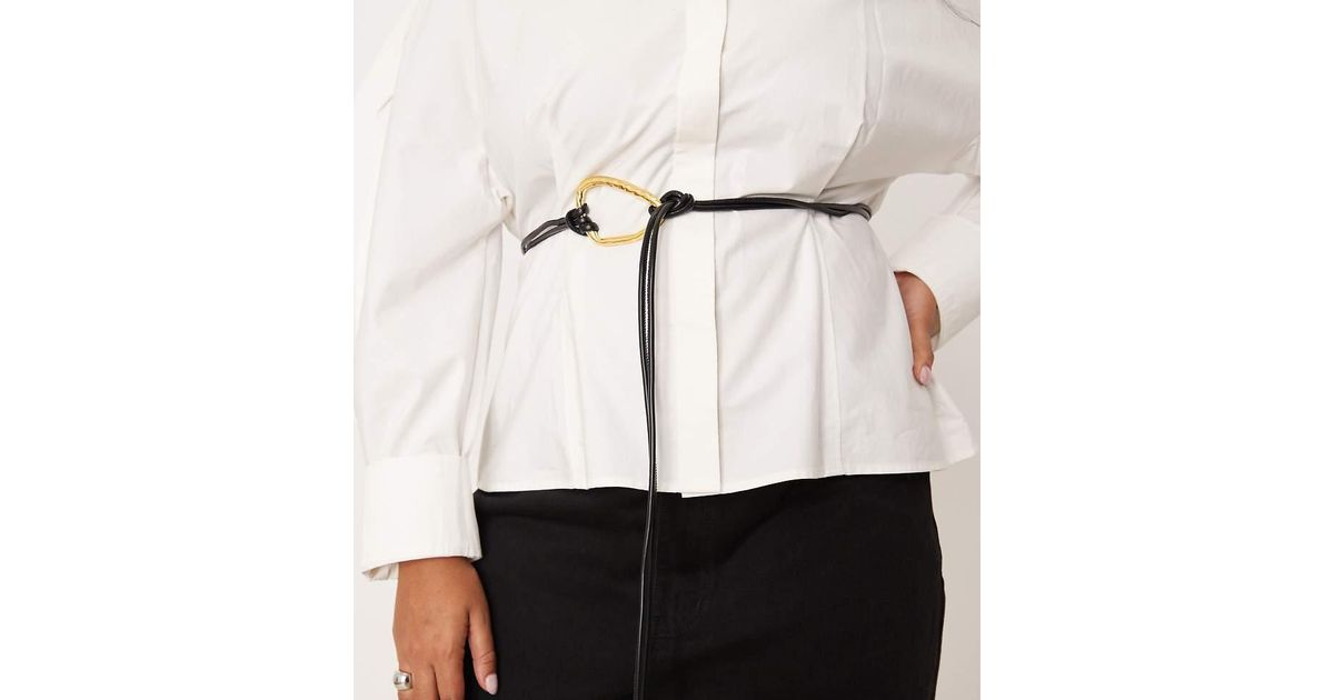 ASOS Asos Design Curve Waist And Hip Belt With Hammered Loop Through ...