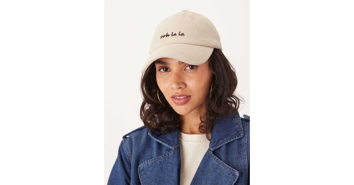 Accessorize Ooh La La Cord Cap in Blue | Lyst UK