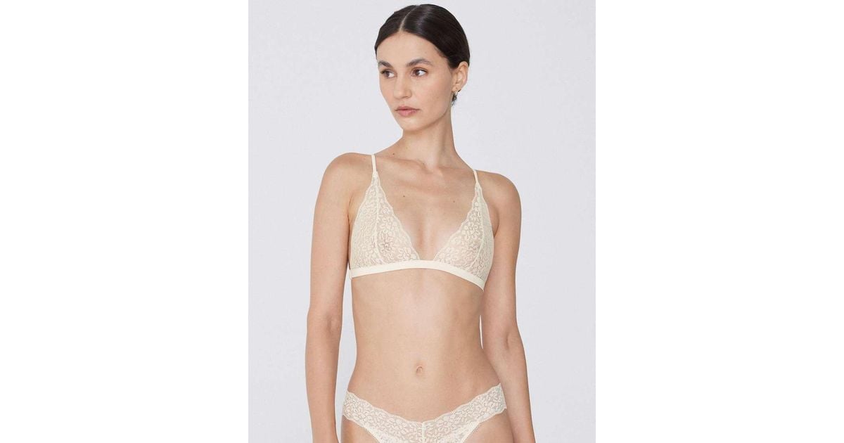 Tezenis Lisbon Unpadded Triangle Bra in Natural | Lyst UK