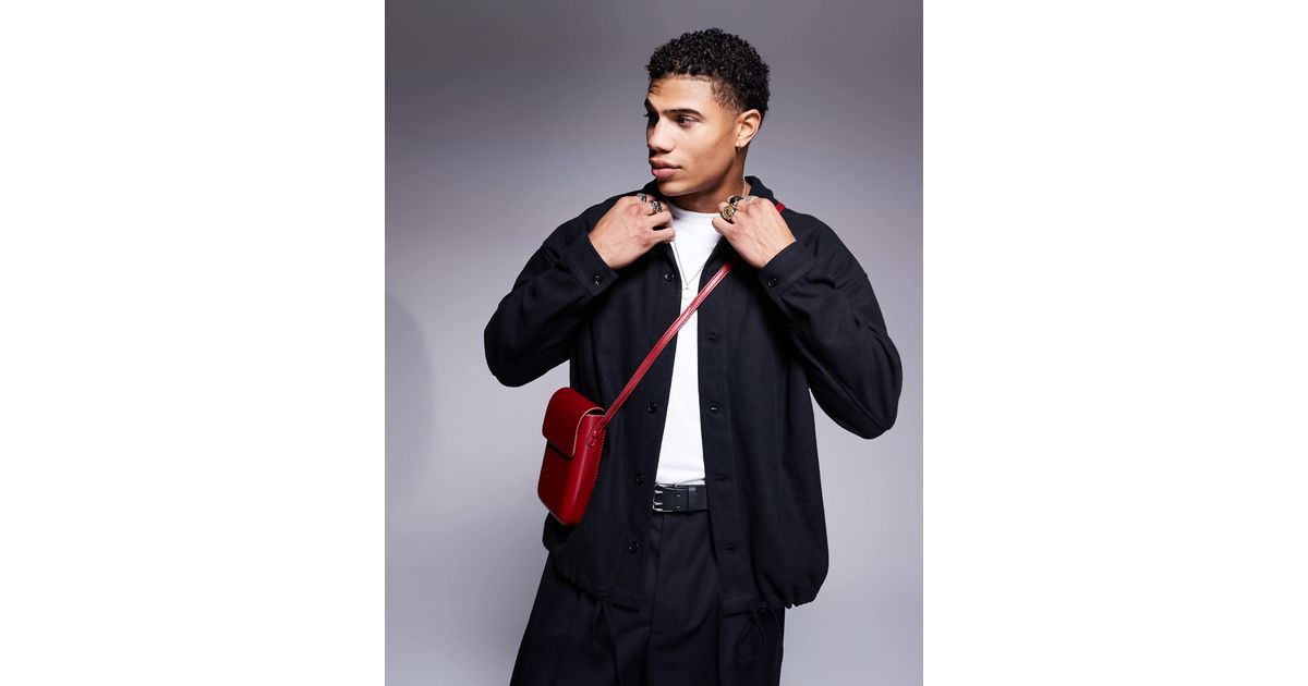 ASOS Volume Oversized Shacket With Brushed Cord in Blue for Men | Lyst