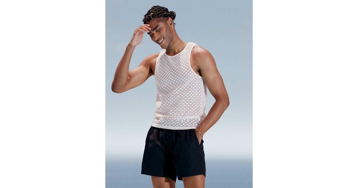 ASOS Muscle Fit High Scoop Vest in White for Men | Lyst UK