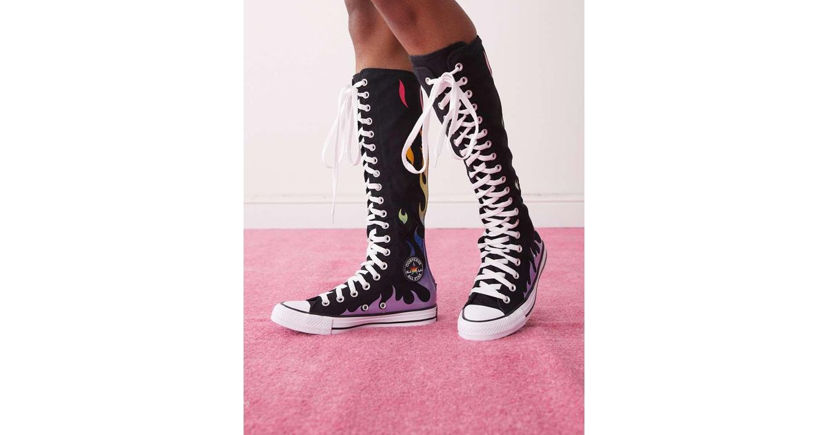 Converse Chuck Taylor Pride All Star Knee Hi Trainers in Pink | Lyst UK