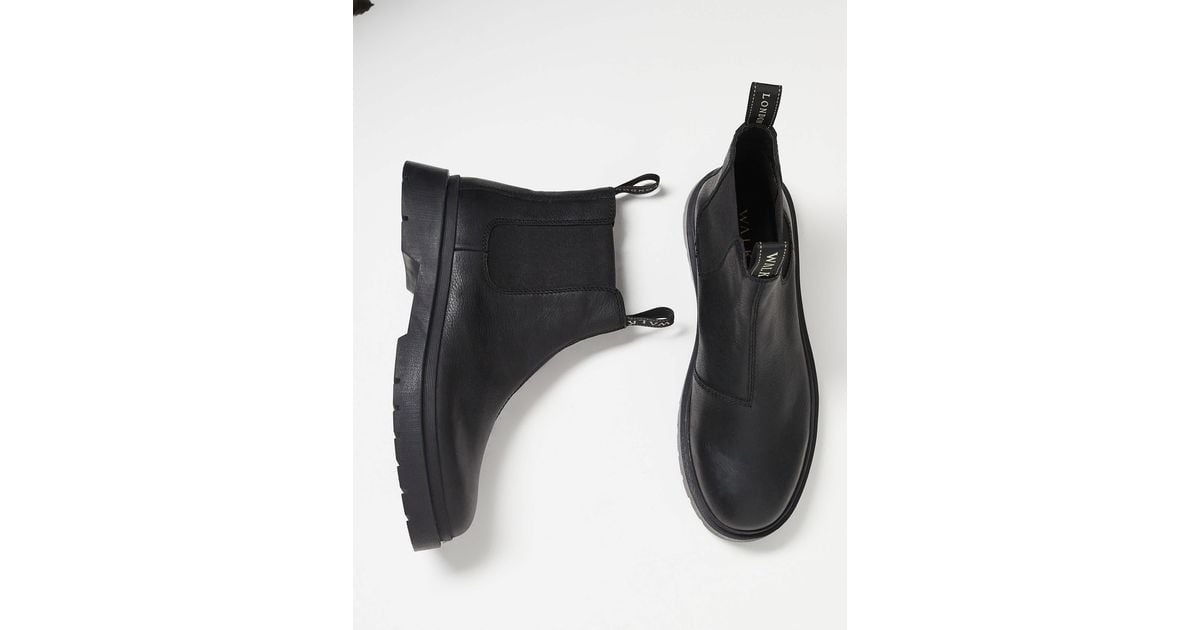 Walk London Callum Seam Chelsea Boot in Black for Men | Lyst