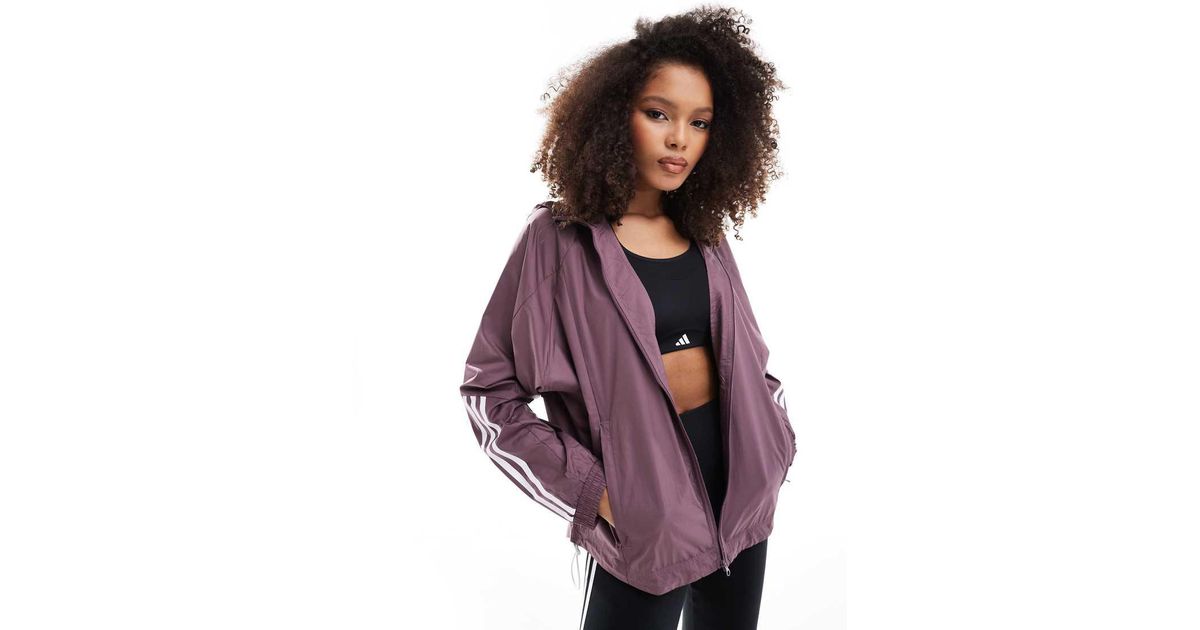 adidas Originals Wind.Rdy Hyperglam Windbreaker Jacket in Purple | Lyst UK