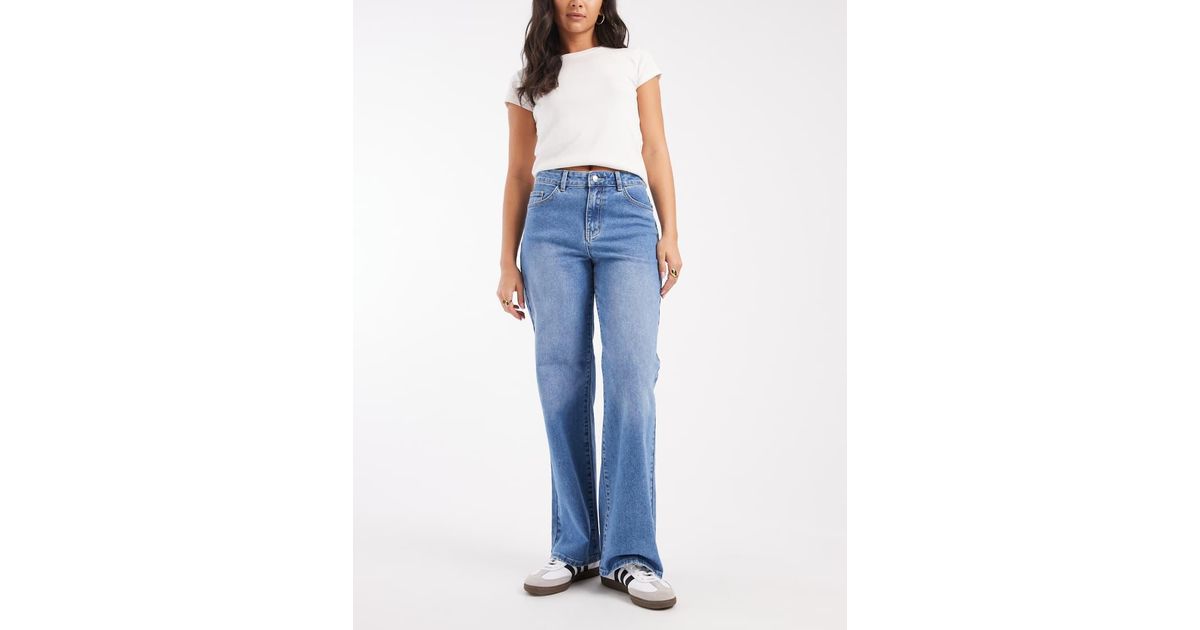 Object Rio Mae Wide Leg Jeans in Blue | Lyst UK