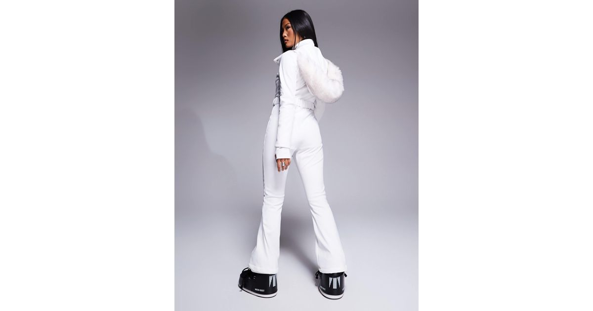 ASOS 4505 Ski & Snow 4505 Petite Ski Belted Ski Suit With Slim Kick ...