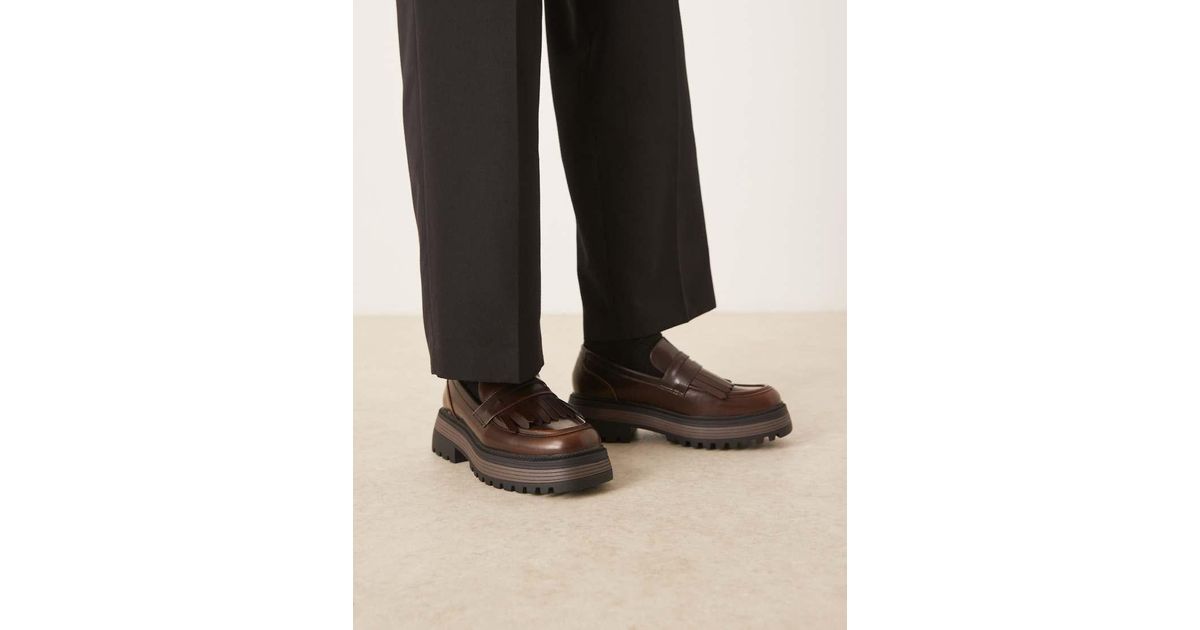 ASOS Chunky Loafers in Black for Men | Lyst UK
