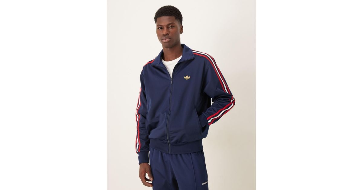 adidas Originals Adidas Firebird Track Top in Blue for Men | Lyst